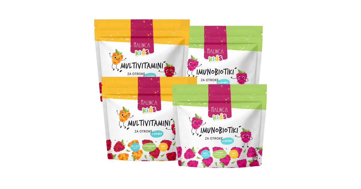 Imunobiotiki in Multivitamini za otroke 4 x | Malinca.si