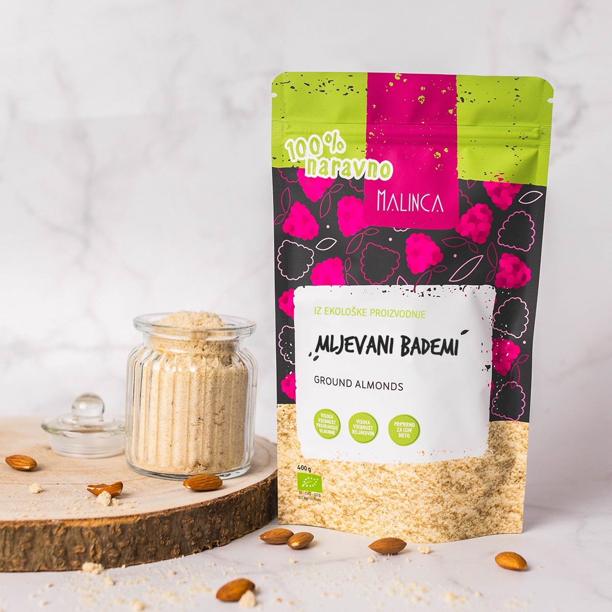 Brašno od badema (mljeveni bademi) bio | Malinca.hr